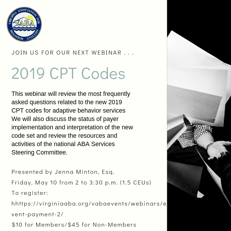 CPT Codes with Jenna Minton - Virginia Association For Behavior Analysis